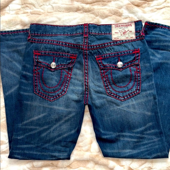True Religion | Jeans | True Religion Ricky Red Stitch Jeans | Poshmark